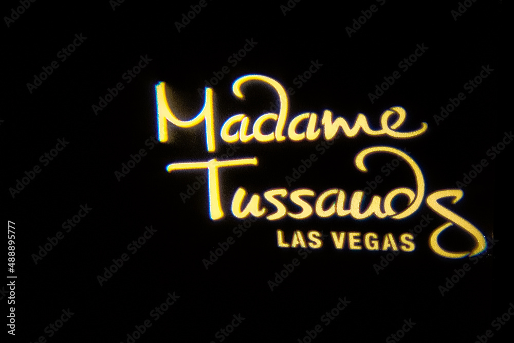 Las Vegas, Nevada, USA - Oct 9, 2017: Entrance sign of the Madame ...