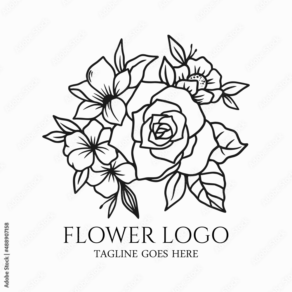 Flower logo vector, elegant floral concept illustration, flower icon ...
