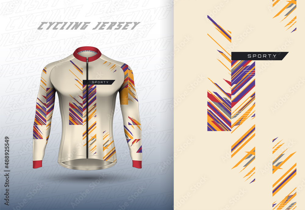 Vector premium cycling jersey design with abstract texture. Stock ...
