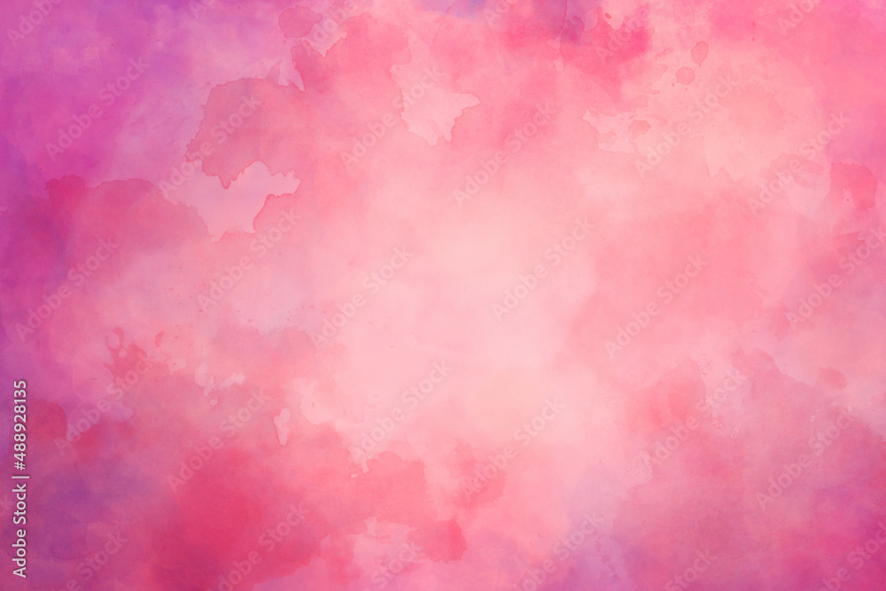 pink watercolor paint background design with colorful purple pink ...