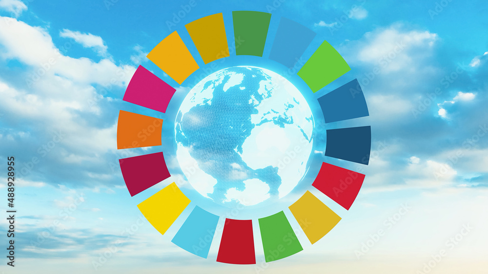 Sustainable society concept. Environmental technology. Sustainable ...