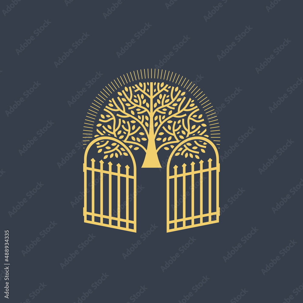 The Tree of Eternal Life in Paradise. Heaven after the resurrection ...