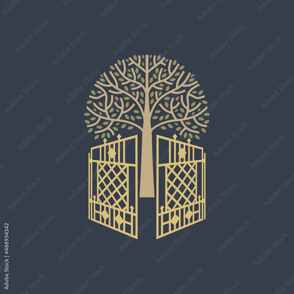 The Tree of Eternal Life in Paradise. Heaven after the resurrection ...