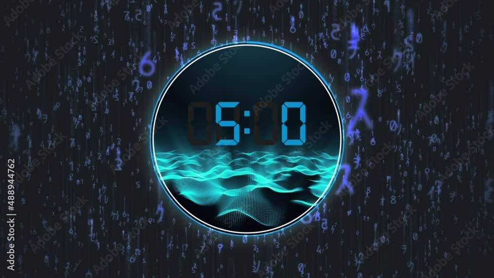 4K Digital Matrix 4k numbers scrolling across the screen, finance digital tech data background ...