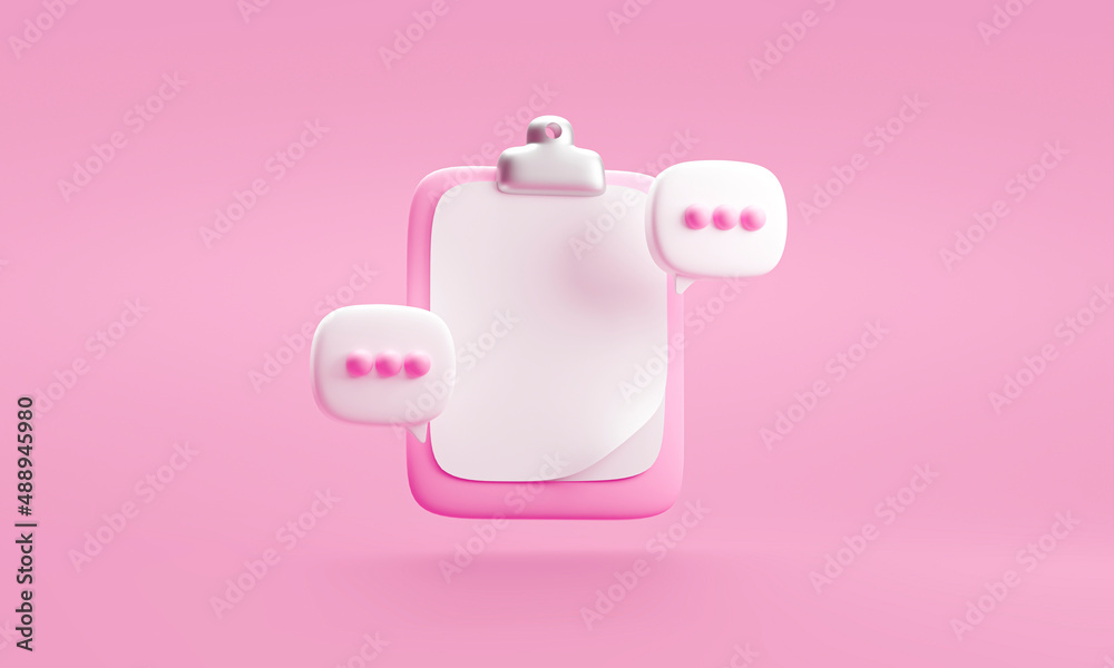 Pink Checklist clipboard plan and speech bubble or report form icon or ...