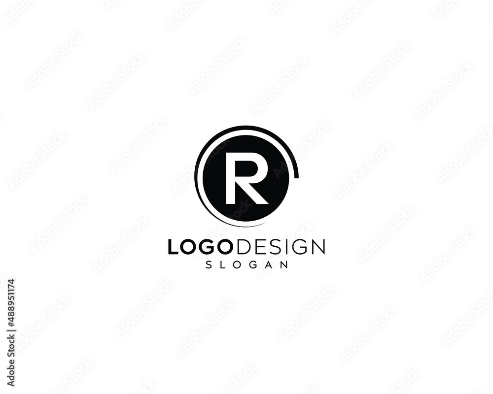 Minimalist letter R Logo Design Stock Vector | Adobe Stock