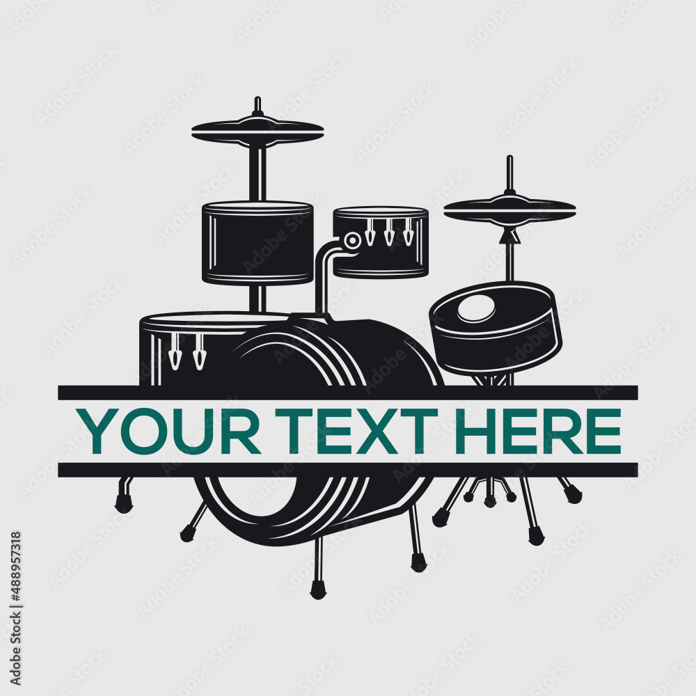 Drums Set Circle Monogram Svg | Drumming Svg | Drums Svg | Drummer Svg ...