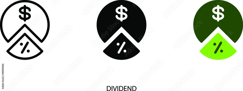 Dividend icon Stock Vector | Adobe Stock