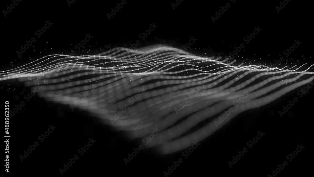 Abstract Network Mesh Waving Fx Background Loop/ 4k animation of an ...
