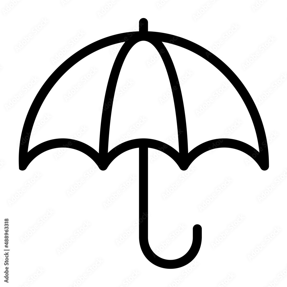 umbrella outline icon Stock Vector | Adobe Stock
