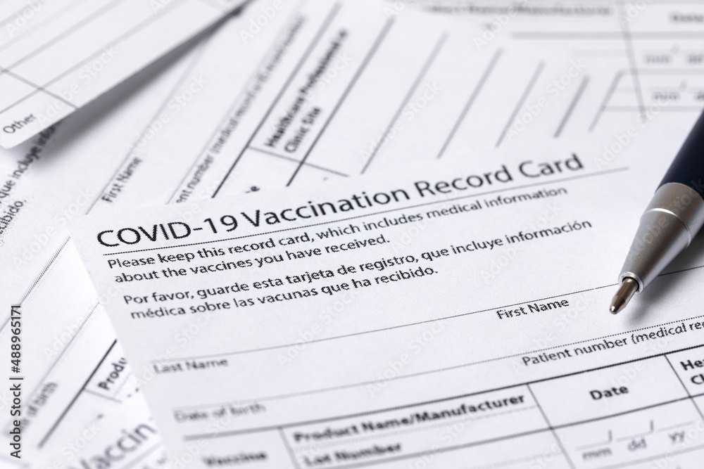 Covid 19 vaccination record card for individual use during the covid 19 ...
