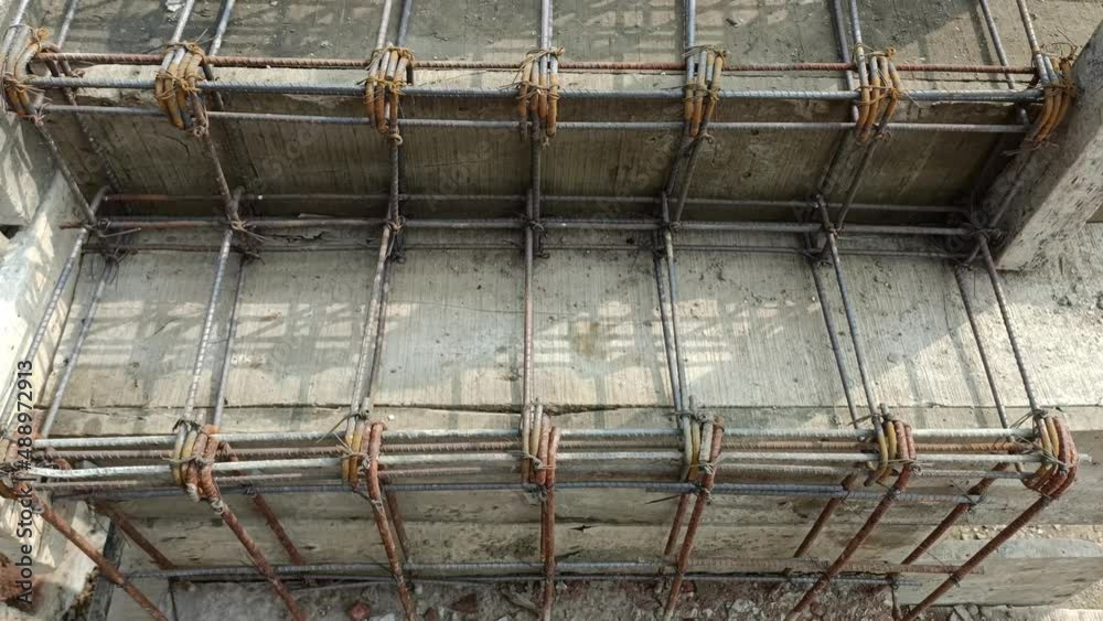 Staircase cement concrete structure in residential house building at ...