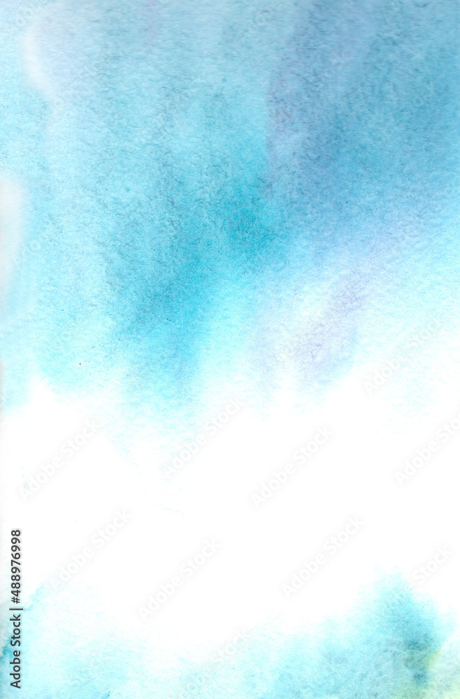 Abstract watercolor blue green spring background with texture Stock ...