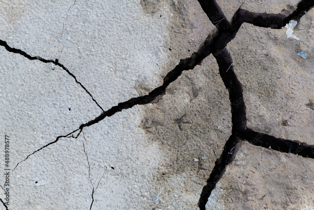 Abstracción y detalle de barro agrietado por la sequía. Stock Photo ...