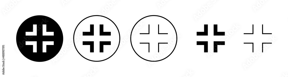 Fullscreen Icon set. Expand to full screen sign and symbol. Arrows ...