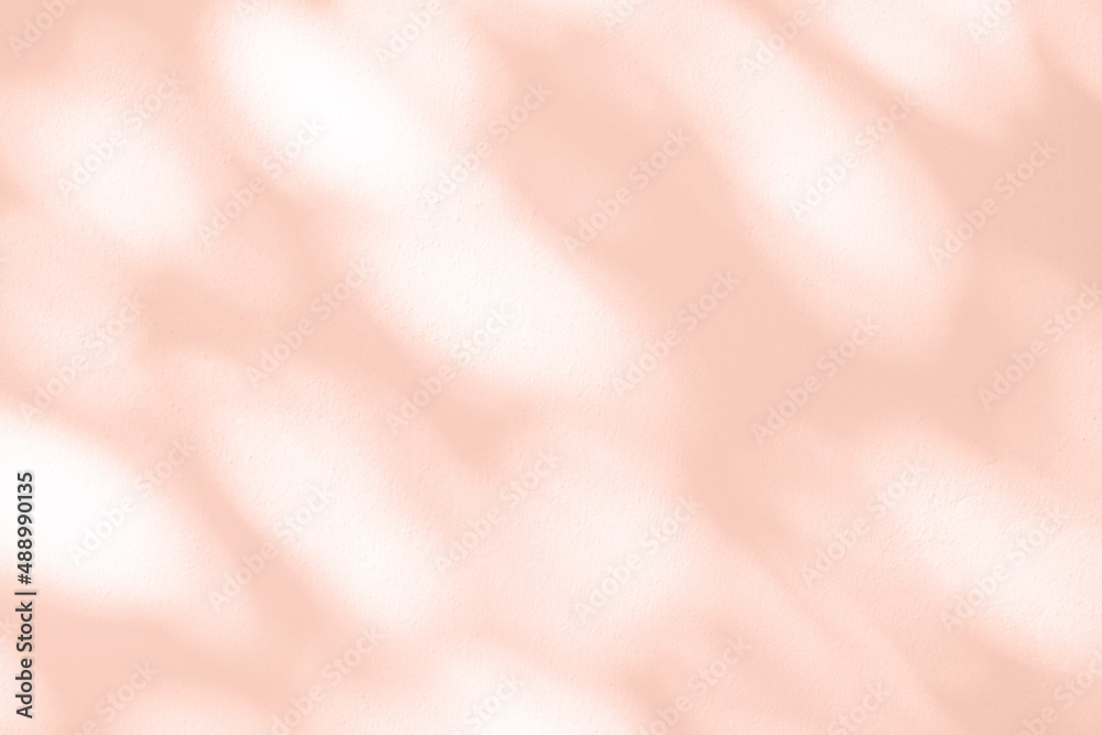 shadow and light bokeh pink background of leaf shadow tree branch on ...