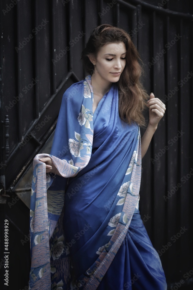 saree model shooting in sri lanka Stock Photo | Adobe Stock