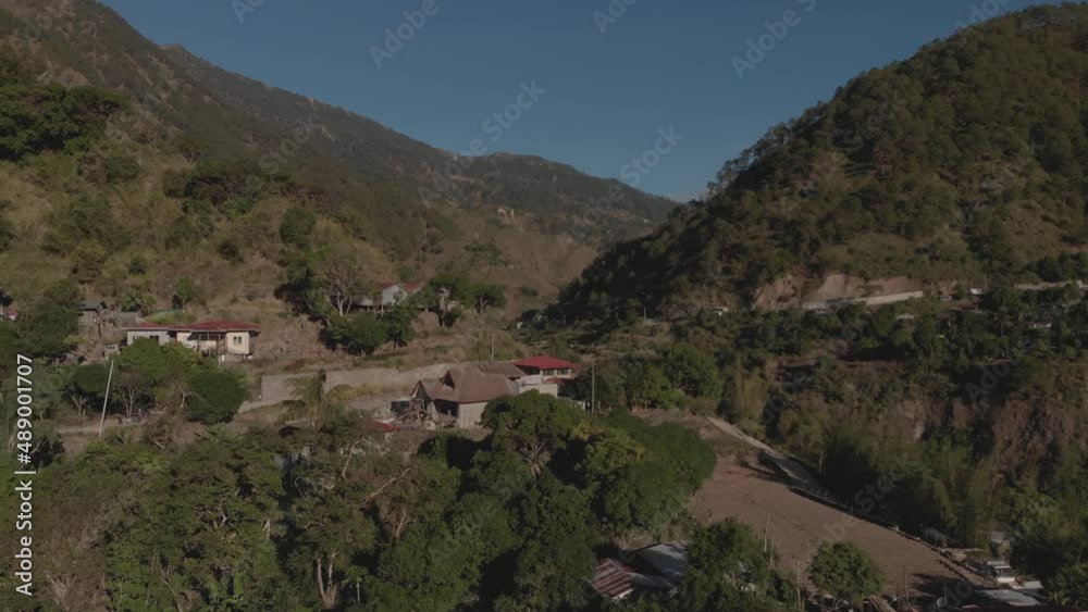 remote village town in mountainous tropical region Kabayan Benguet ...