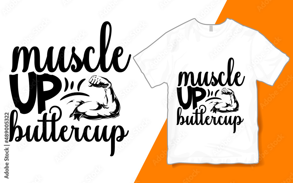 Muscle Up Buttercup SVG - Funny Gym Motivation Work Out Muscles Lifting ...