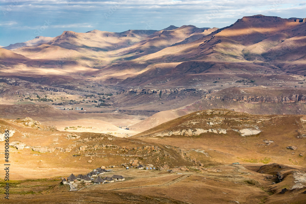 Travel to Lesotho. Landscape from the heights of Sehlabathebe National ...