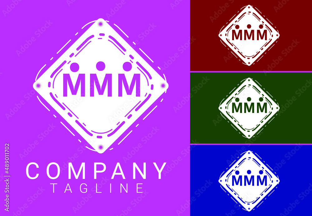 MMM letter new logo and icon design Stock Vector | Adobe Stock