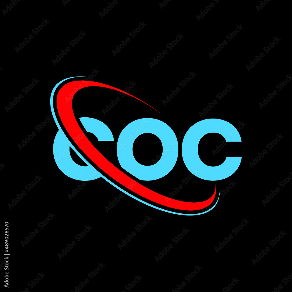 COC logo. COC letter. COC letter logo design. Initials COC logo linked ...