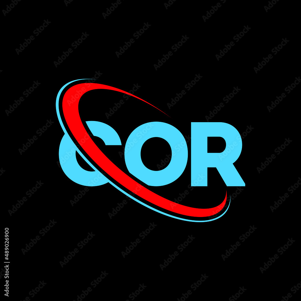 COR logo. COR letter. COR letter logo design. Initials COR logo linked ...