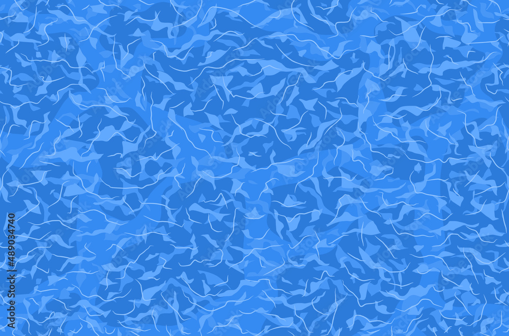 Water blue color seamless background in top view. Cartoon texture of ...