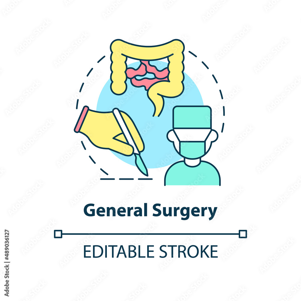 General surgery concept icon. Professional care. Medical center service ...