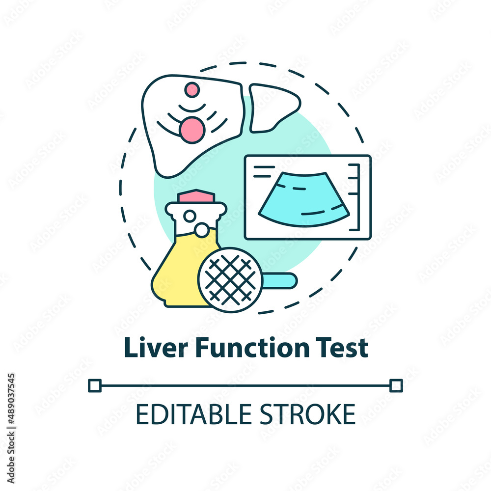 Liver function test concept icon. Laboratory procedure. Diagnostic ...