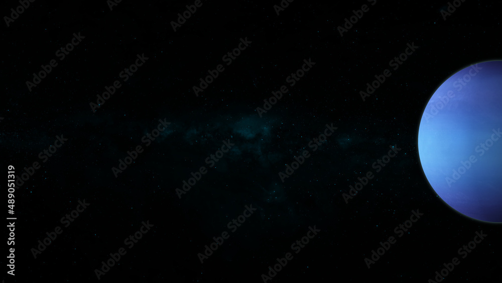 Planet of Neptune rotating background animation. Stock Illustration ...