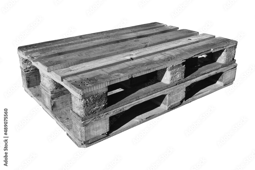 Sturdy wooden pine pallet used in transportation and storage, euro ...