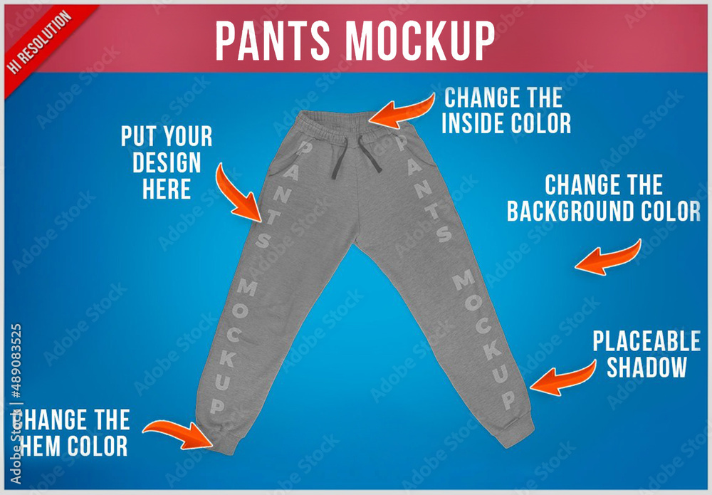 Pants Mockup Stock Template | Adobe Stock
