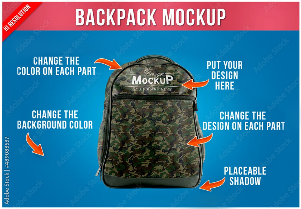 Backpack Mockup Stock Template | Adobe Stock