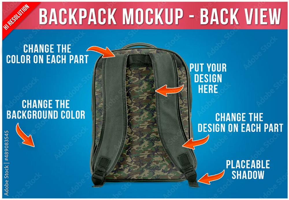 Backpack Mockup Stock Template | Adobe Stock