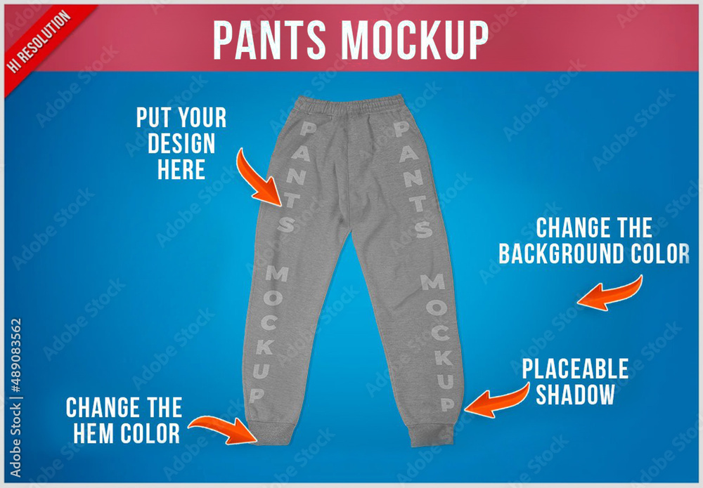 Pants Mockup Stock Template | Adobe Stock