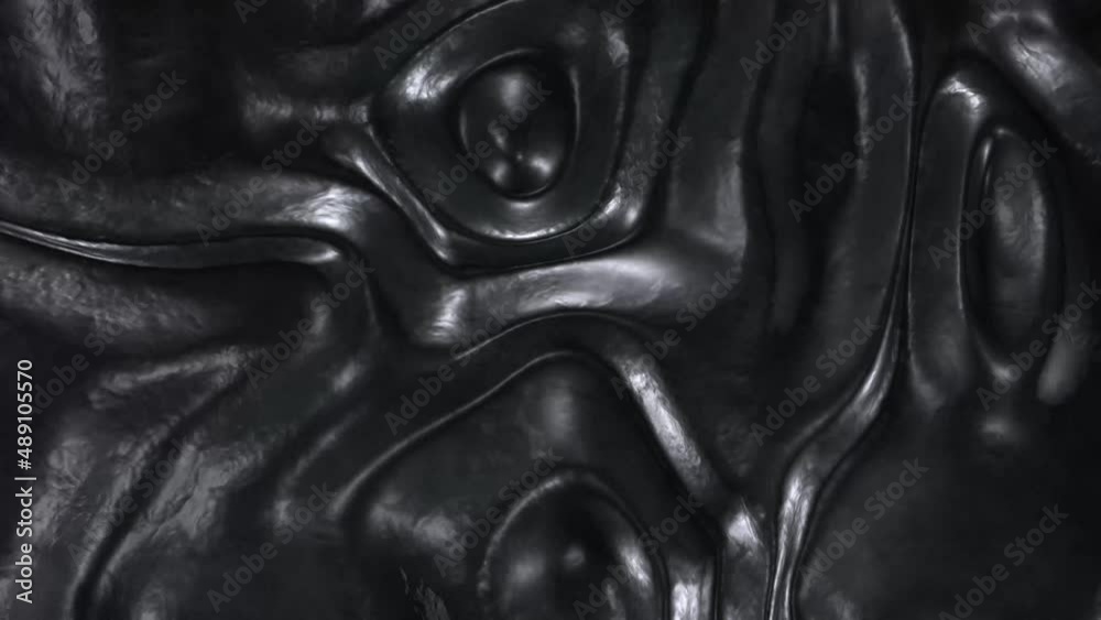 Wavy ancient metal lead backdrop. Seamless loop. Liquid surface. 3D ...