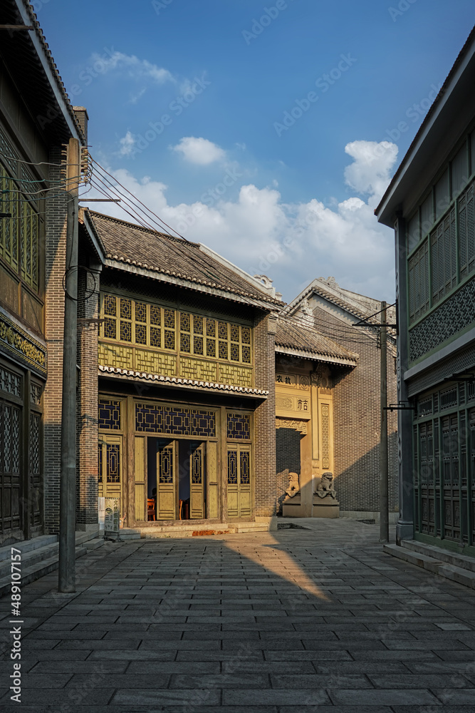 Foshan city, Guangdong, China. Xi Qiao Mountain Guoyi Movie and TV City ...