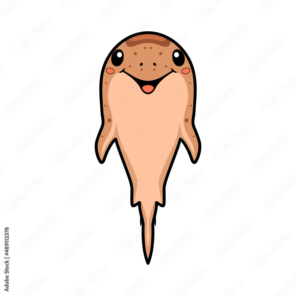 Cute tiger shark cartoon posing Stock Vector | Adobe Stock