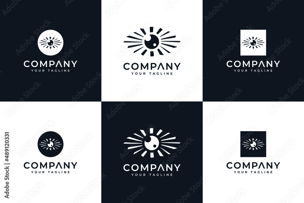 set of eyes logo creative design Stock Vector | Adobe Stock