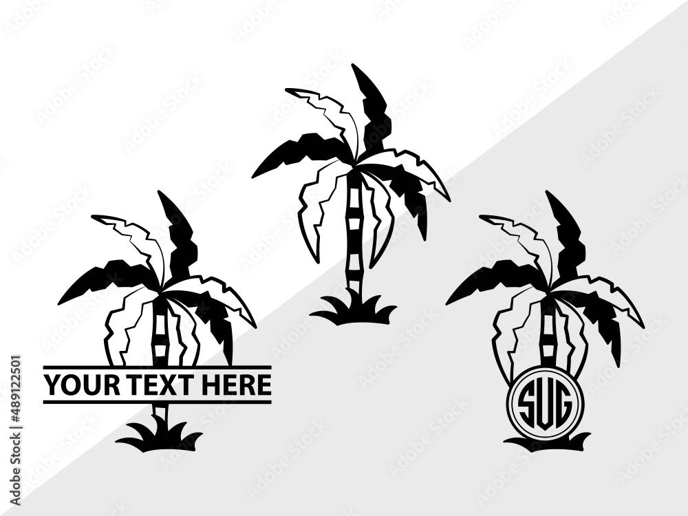Palm Tree Monogram SVG | Palm Svg | Tree Svg | Summer Svg | Palm Tree ...