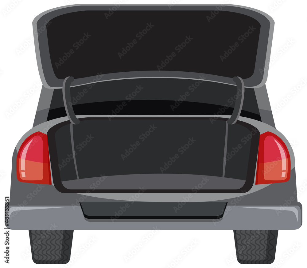 A car boot on white background Stock Vector | Adobe Stock