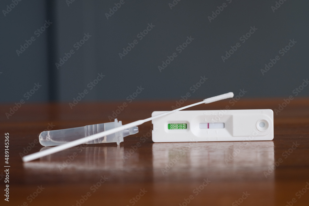 covid-19 negative test result with antigen rapid test kit (ATK), The ...
