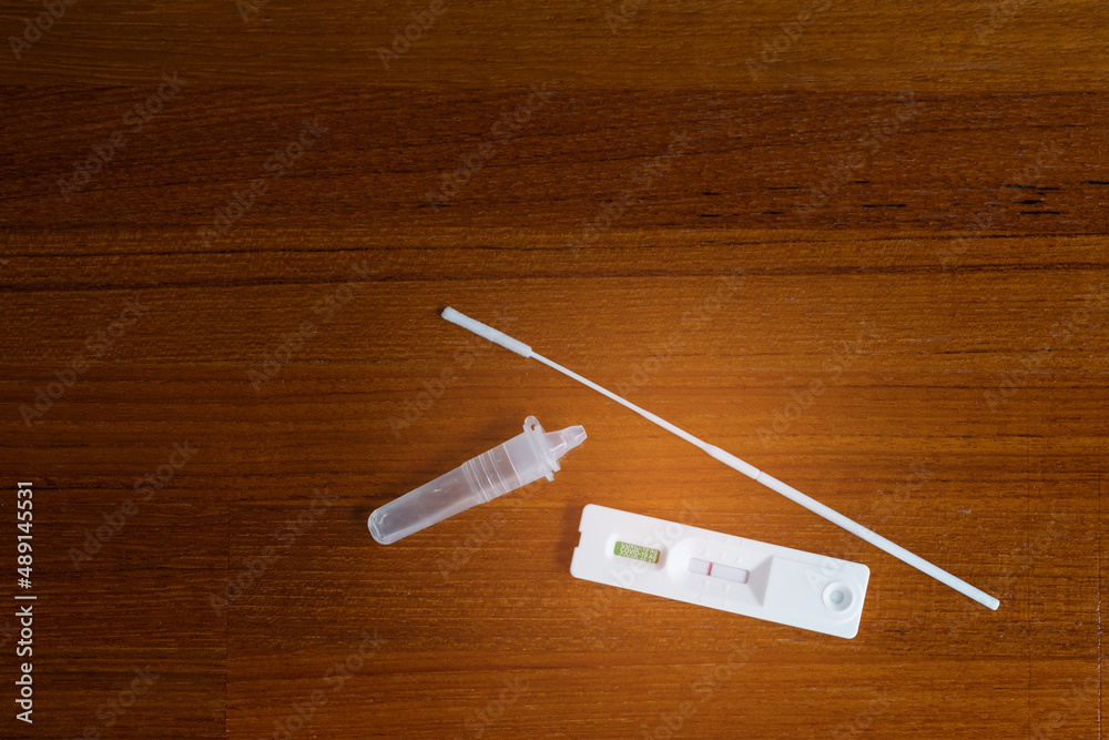 covid-19 negative test result with antigen rapid test kit (ATK), The ...