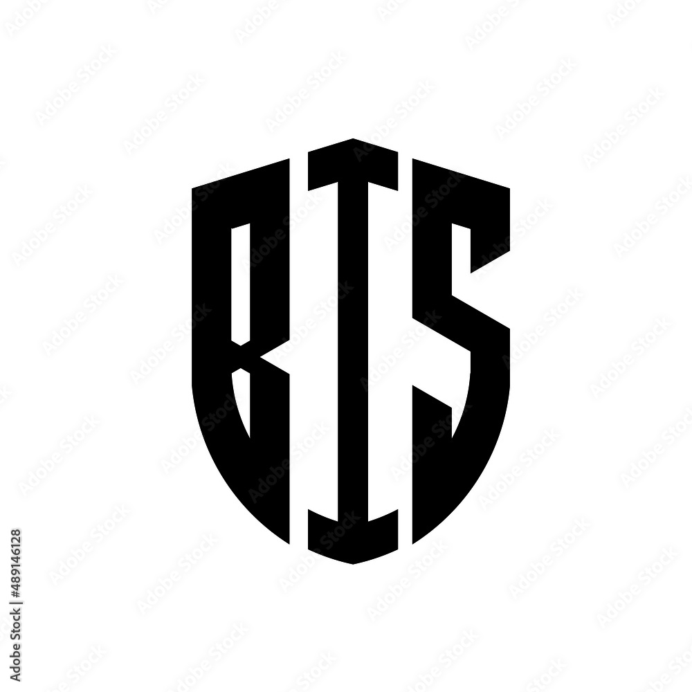 BIS letter logo design. BIS modern letter logo with black background ...