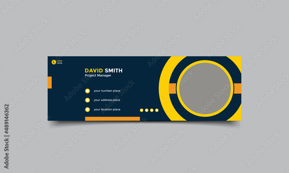 Creative Modern horizontal layout for web Email signatures template ...