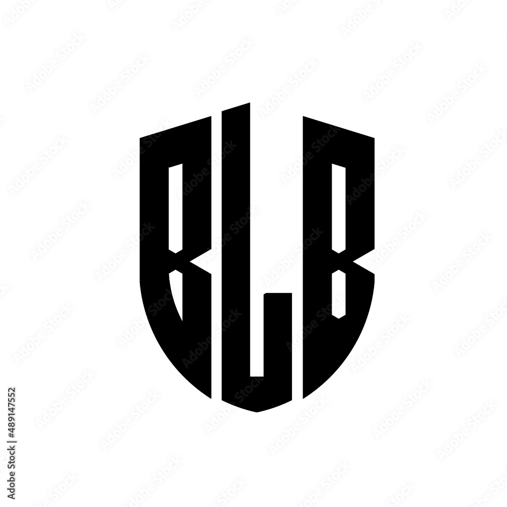 BLB letter logo design. BLB modern letter logo with black background ...