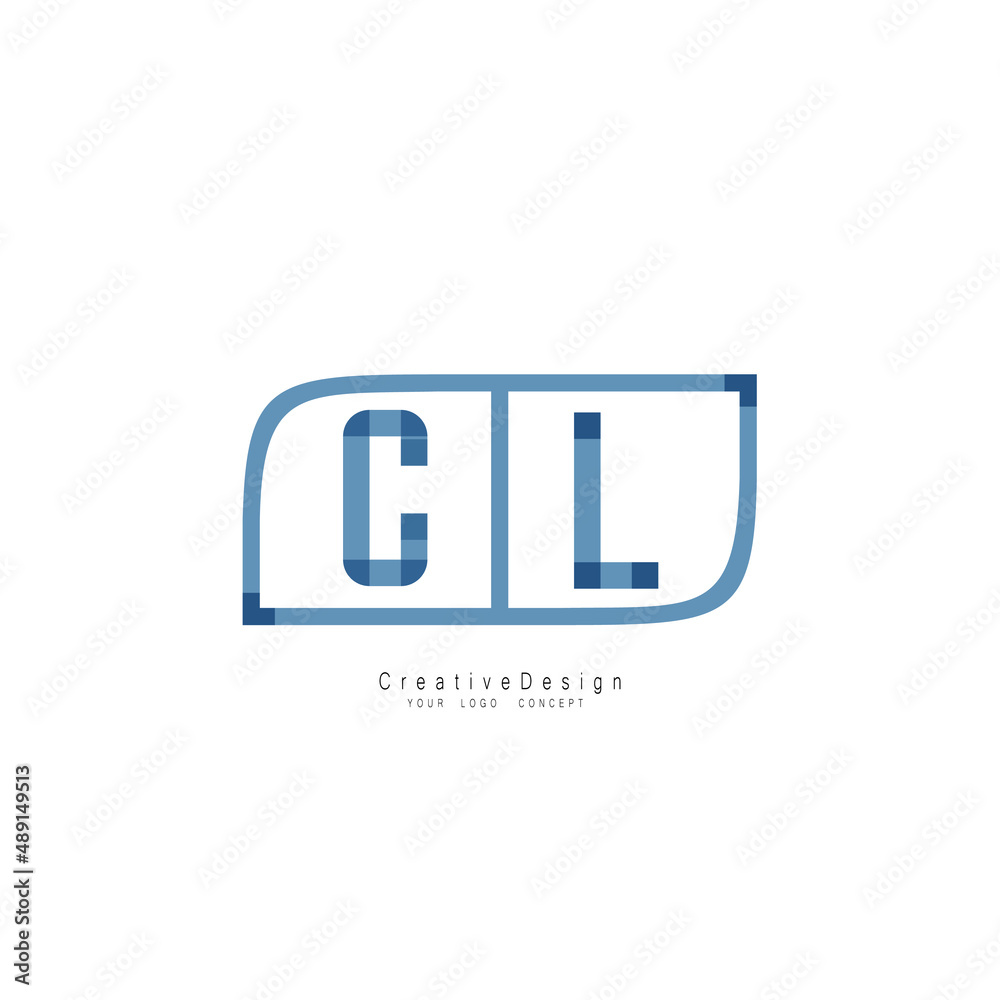 CL Letter logo design emblem Vector Icon, emblem With White background ...