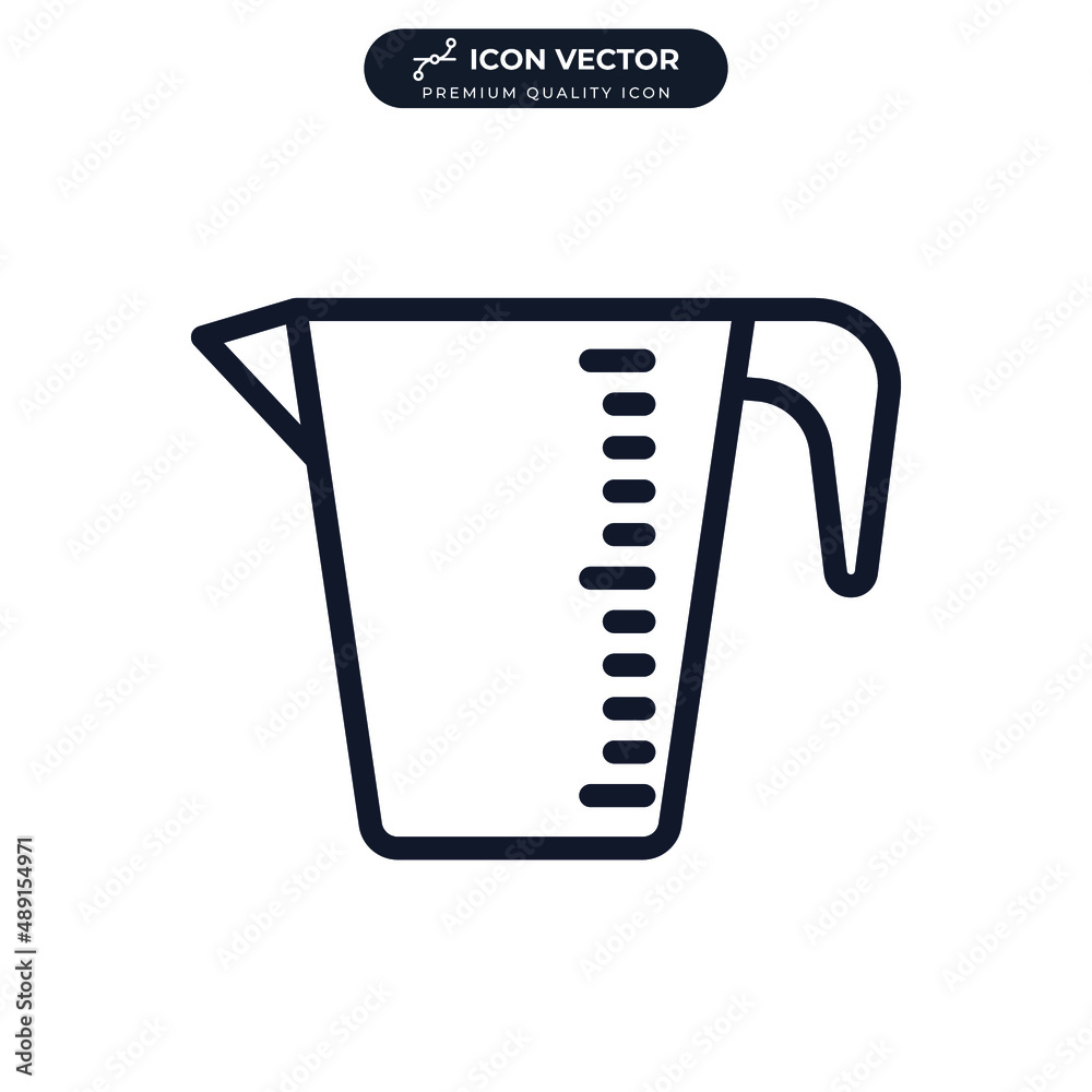 measuring cup icon symbol template for graphic and web design ...