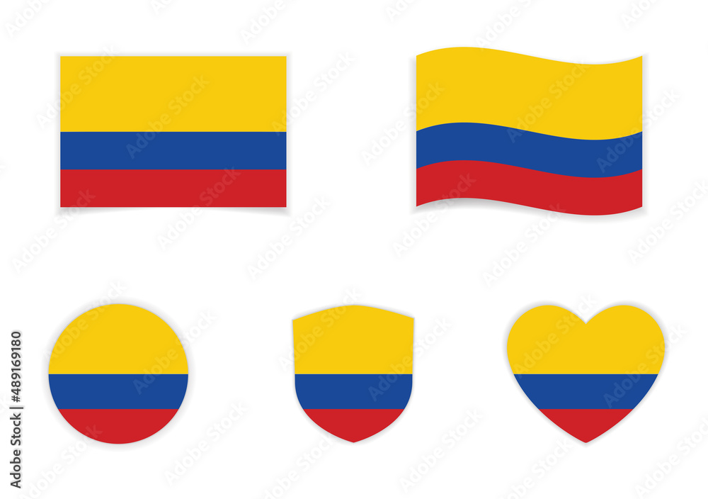 columbia national flag icon Stock Vector | Adobe Stock